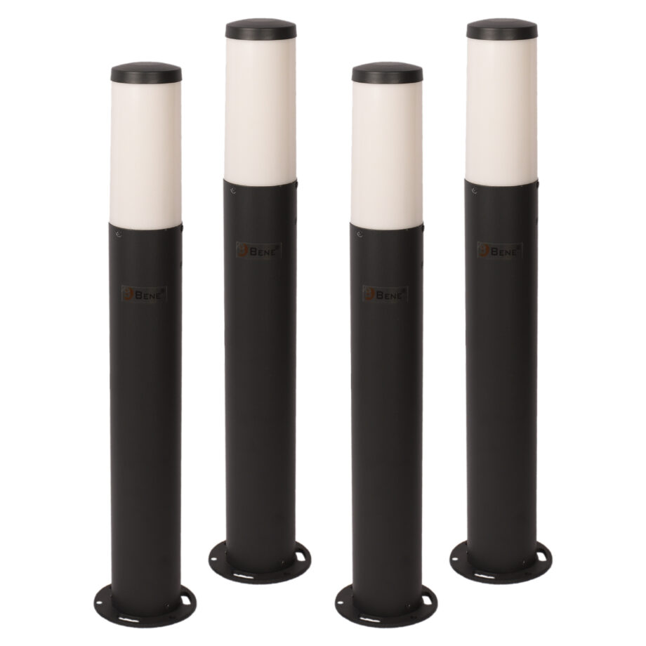BENE Benjamin Bollard Aluminium 60 cm (Milky ,Grey, Pack of 4 Pc ...